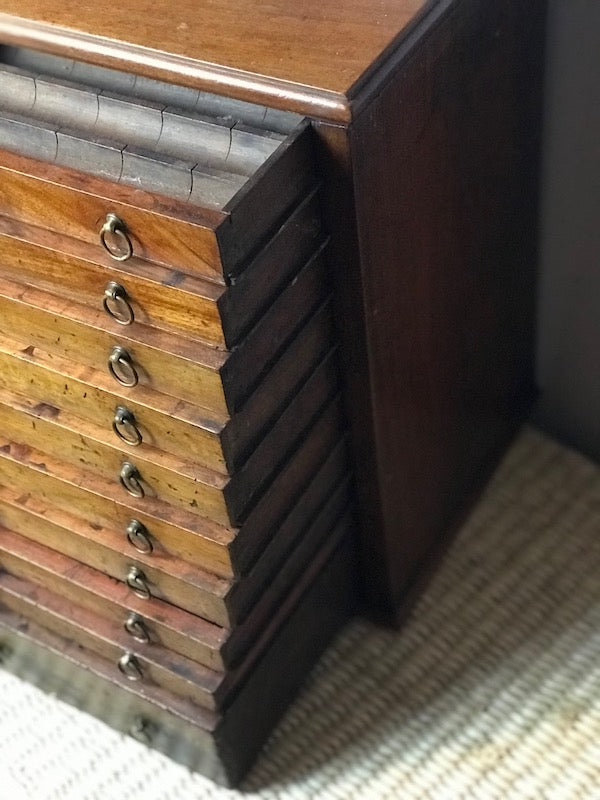 10 drawer UK cotton reels/spools cabinet for sale – Moody Mabel