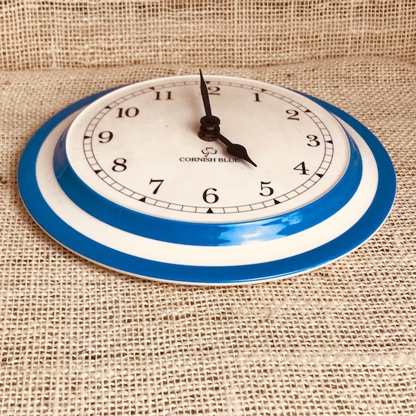 T.G. Green Blue and White Cornishware Clock – Moody Mabel